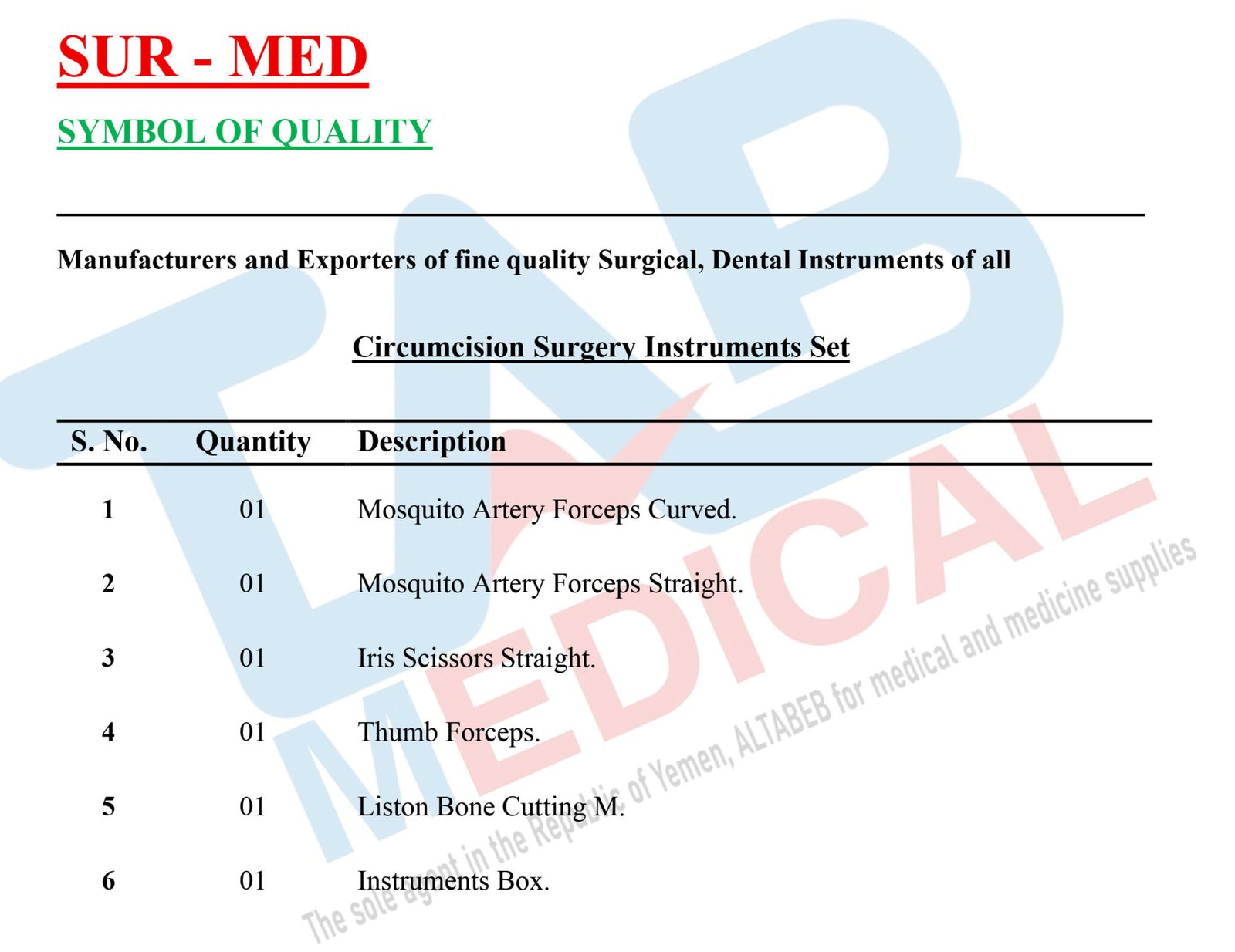 Circumcision Sur. Instruments Set – ALTABEB MED